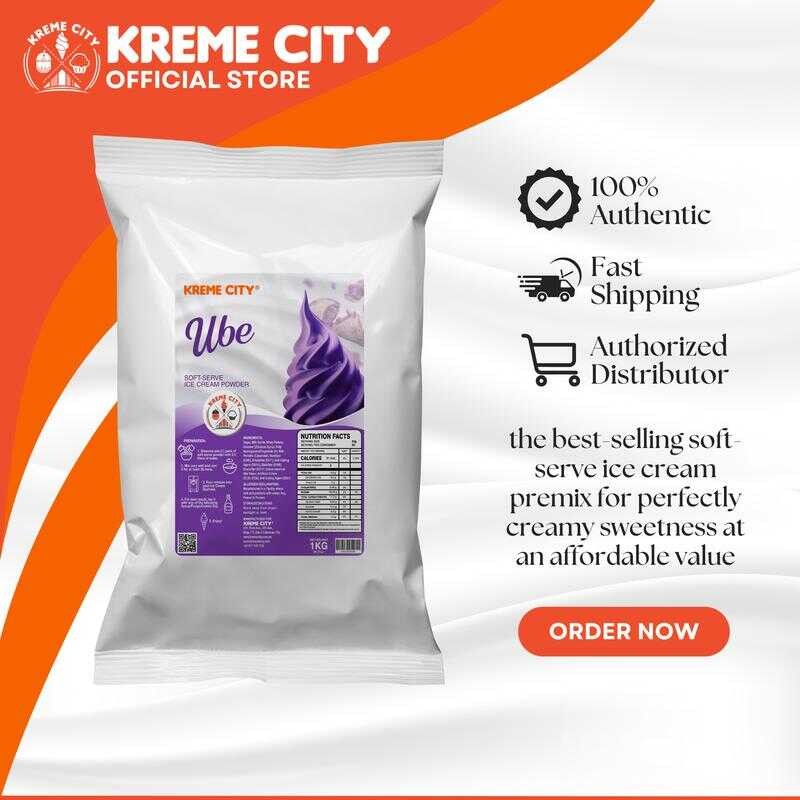 Kreme City Ube Soft Serve Ice Cream Powder Premix 1Kg (Soft-Serve HINE ...