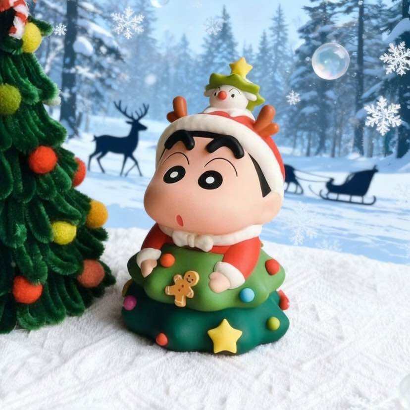 Crayon Shin Chan Christmas Tabletop Doll Creative Desktop Decoration ...
