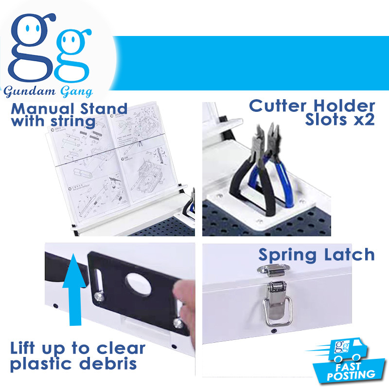 Gunpla Scale Modeling Work Station Storage Clean Desk Manual Holder ...