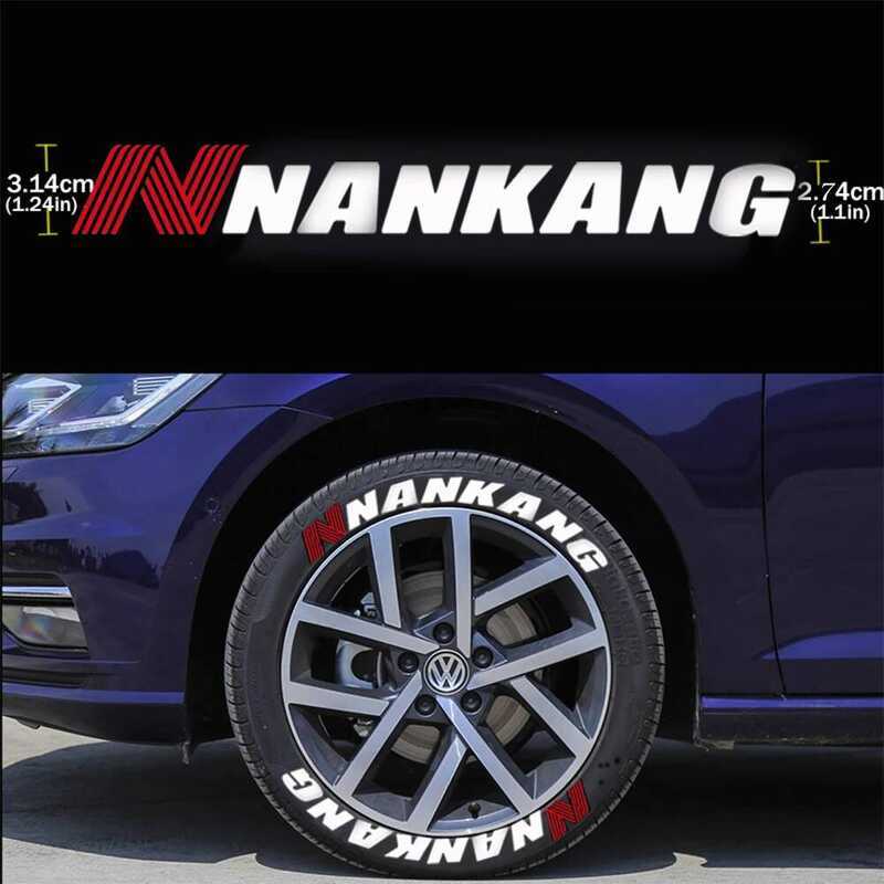 X 8Pcs/Lot NANKANG 3D PVC Joined Decor Stickers Car Tuning Tire ...