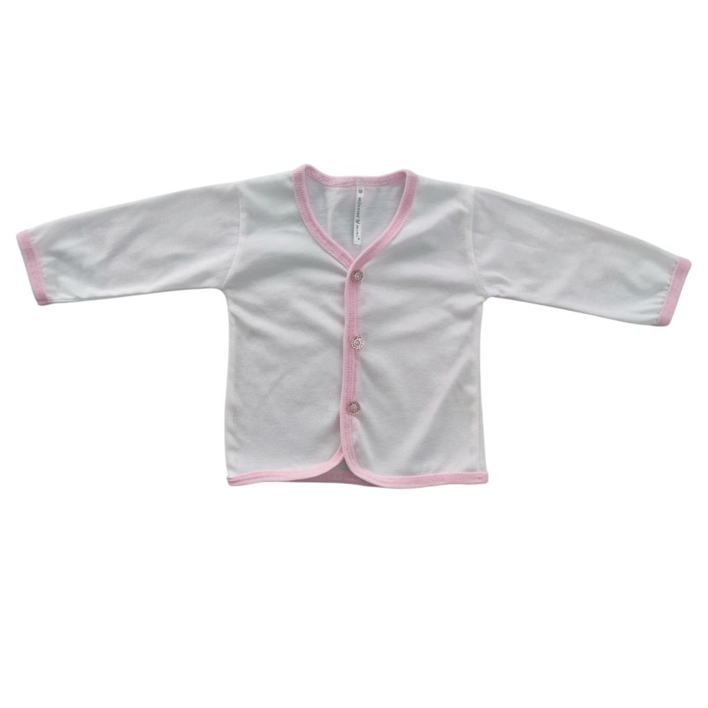 Minnies' & Mimi Front Button Down Long Sleeves with Color Trim 1Pcs Per ...
