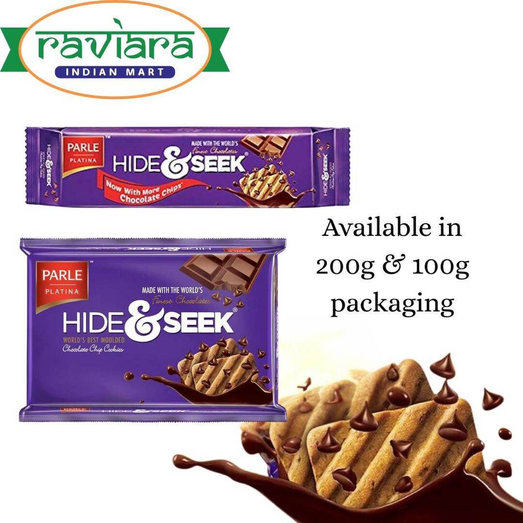 Parle Hide and Seek Biscuits 100g - Chocolate Chips, from India ...