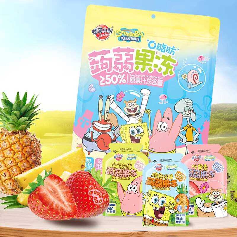 Crayon Shin-chan SpongeBob 800g Konjac Jelly 0 Fat Juice Sea Salt ...