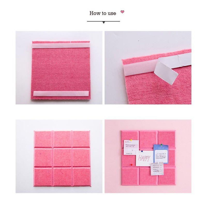 30x30cm Felt Background Board DIY Grid Nordic Square Bulletin Cork ...