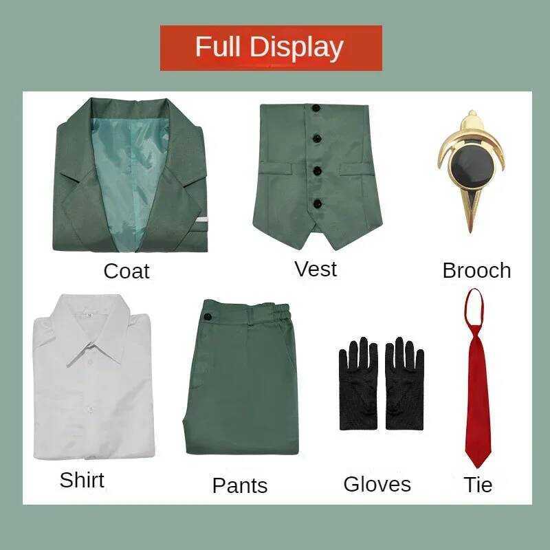 AA Green Suit Coat Pants Tie Full Set 2025 Spy X Family Loid Forger ...
