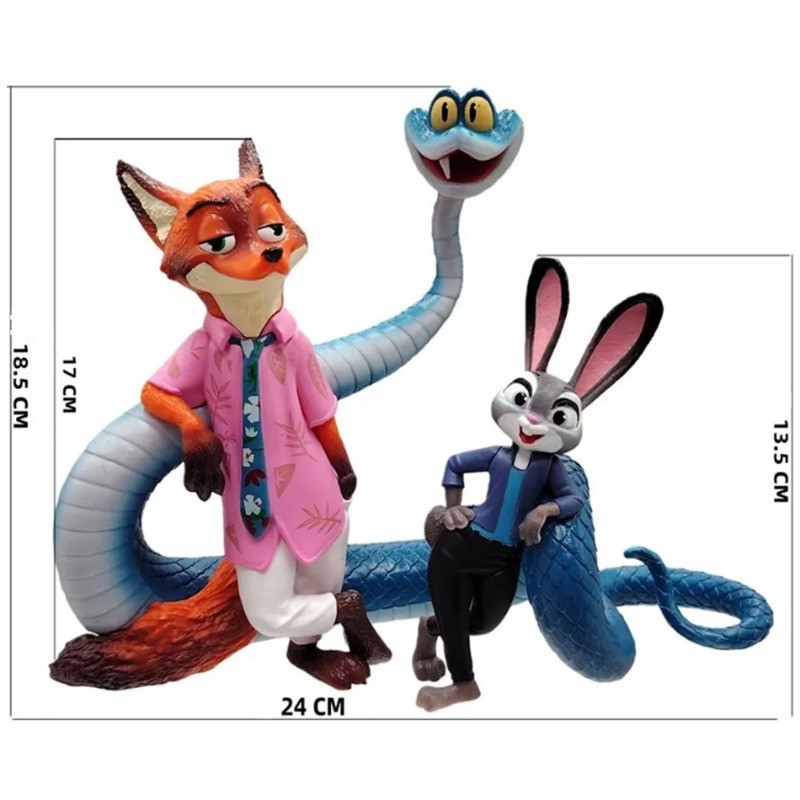 2026 New Zootopia Action Model Doll Toys Anime Figures Judy Hopps Nick ...