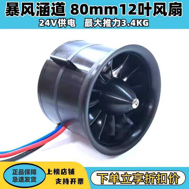 DoBoFo Big Storm EDF 80mm 12 Blades Electric Ducted Fan Model Airplane ...