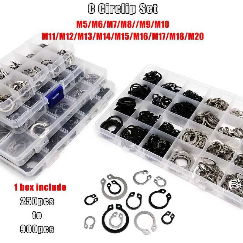 1 Set Mix M5 To M20 Assortment Kit Shaft Bearing Retaining Clip Snap ...