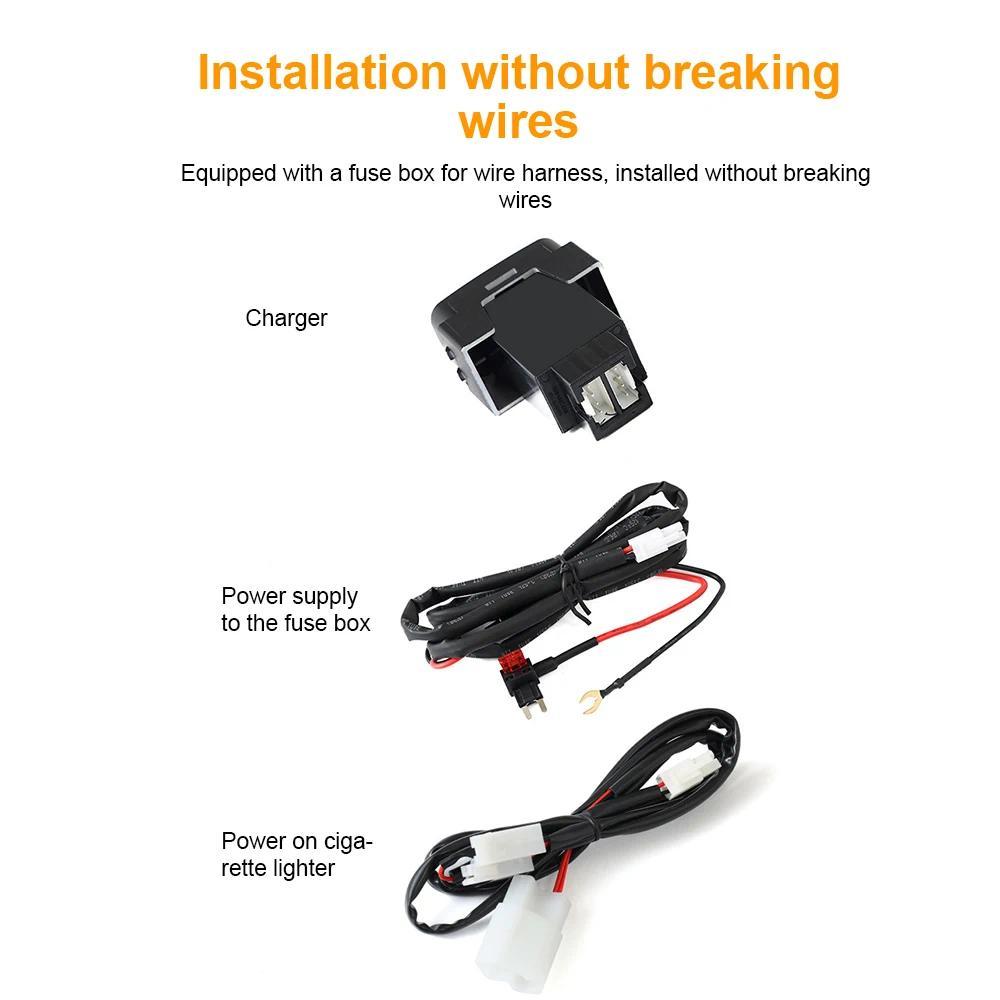 USB Car Quick Charger Type-C PD +Type A Socket For Mitsubishi Outlander ...