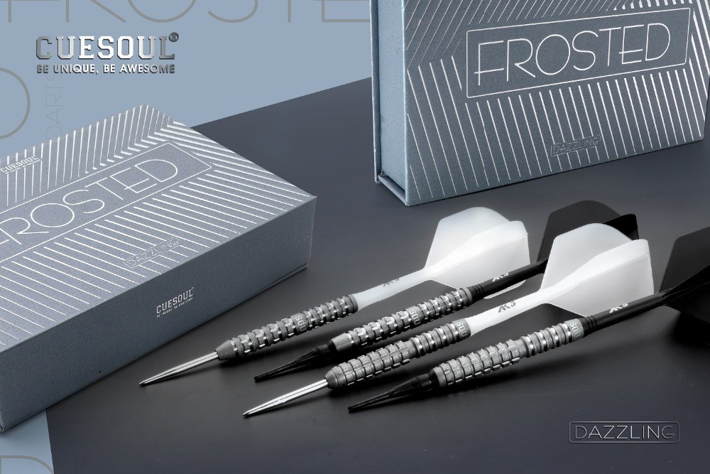 CUESOUL DAZZLING 90% Tungsten Dart Set 22g Professional Steel Tip Darts ...