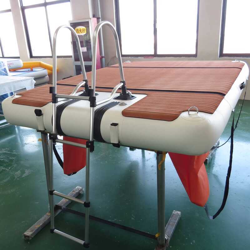 In Stock Teak Inflatable Floating Bridge Water Island Boat Raft Terrace ...