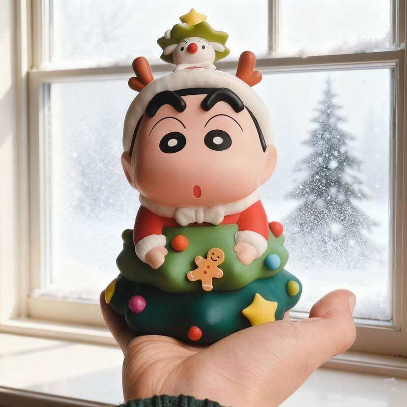 Crayon Shin Chan Christmas Tabletop Doll Creative Desktop Decoration ...