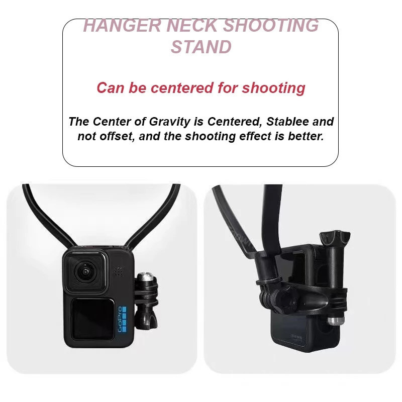neck mount for hands-free phone recording, adjustable sports camera ...