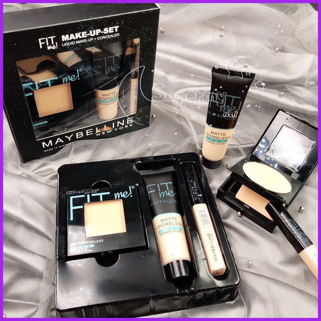 NEW SALE MAY FIT ME MAKE-UP SET Foundation & Liquid make up & concealer ...