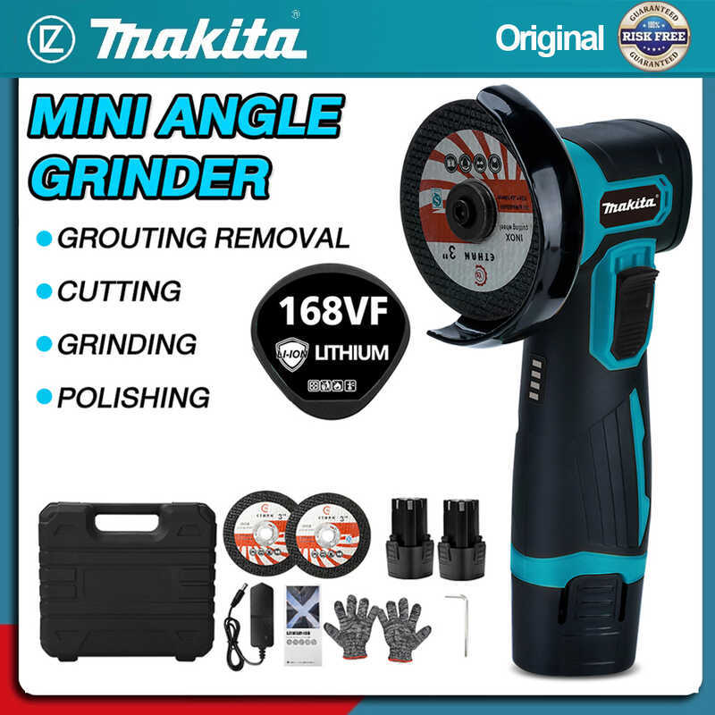 MAKITA Cordless Angle Grinder 168V Portable Electric Mini Grinding Tool ...