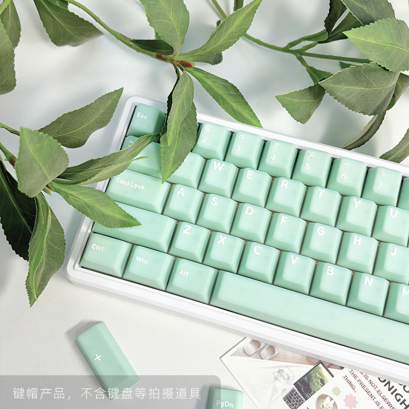 White Marble Keycap Green Cherry Profile 128 Key Dual Color ABS Warm ...