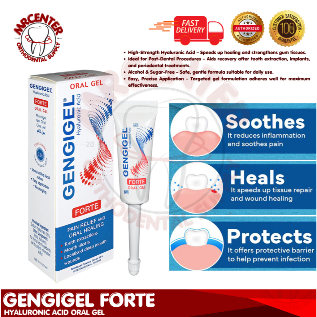 GENGIGEL Forte Gingival Gel Targeted Hyaluronic Acid Relief for Singaw ...