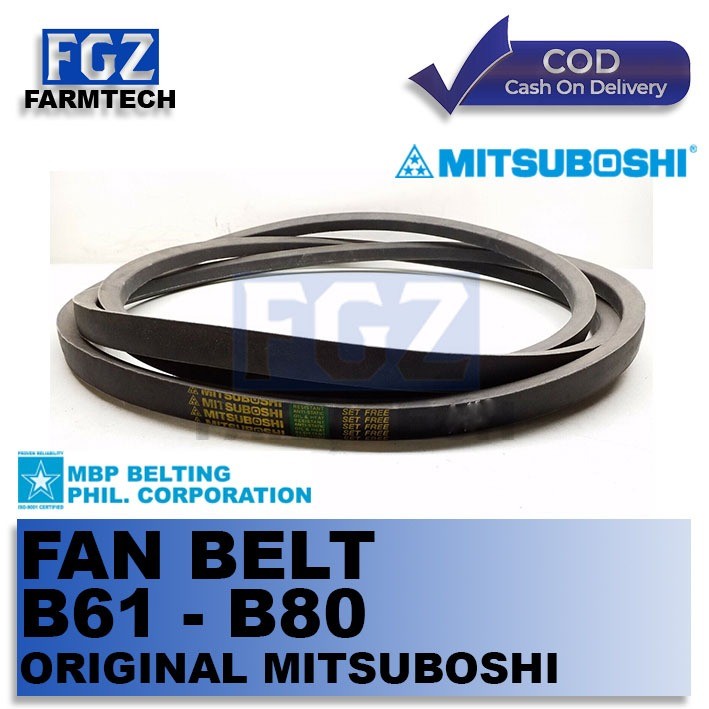 FAN BELT MITSUBOSHI MBP B61 B62 B63 B64 B65 B66 B67 B68 B69 B70 B71 B72 ...