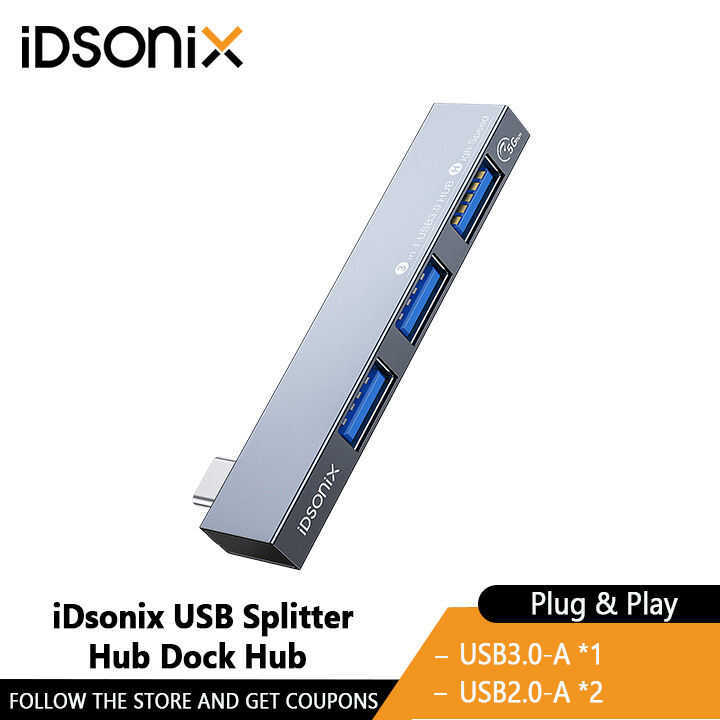 3 Idsonix Portable 4 In 1 Usb-C Laptop USB Type C Hub Multiport Adapter ...