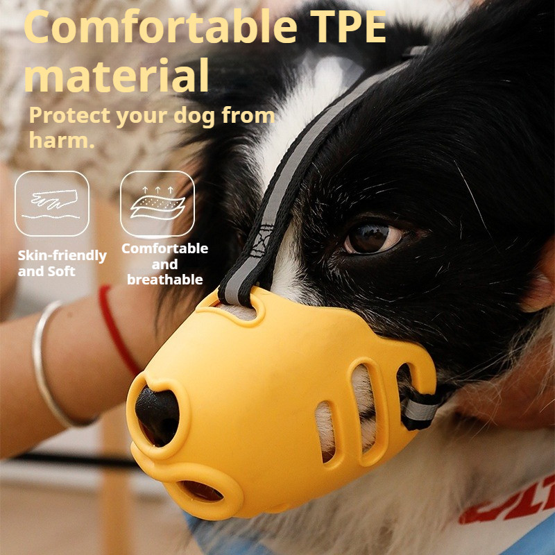Dog Muzzle for Large Dogs | Adjustable TPE Soft Muzzle Mask | Anti Bite ...