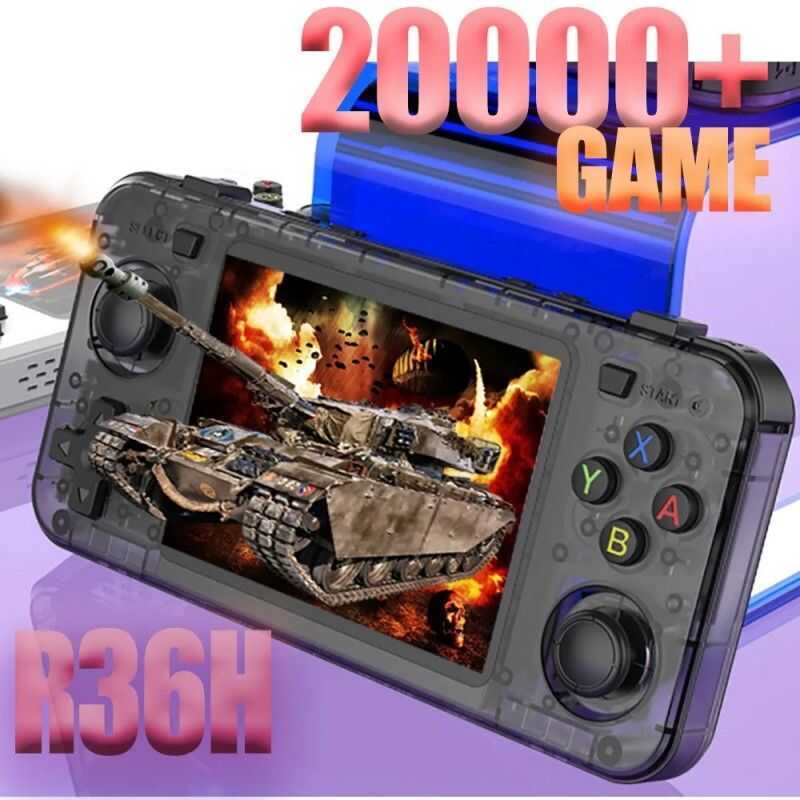 New R36h Handheld Retro Game Consoles Open-Source Linux 3.5 Inch IPS ...