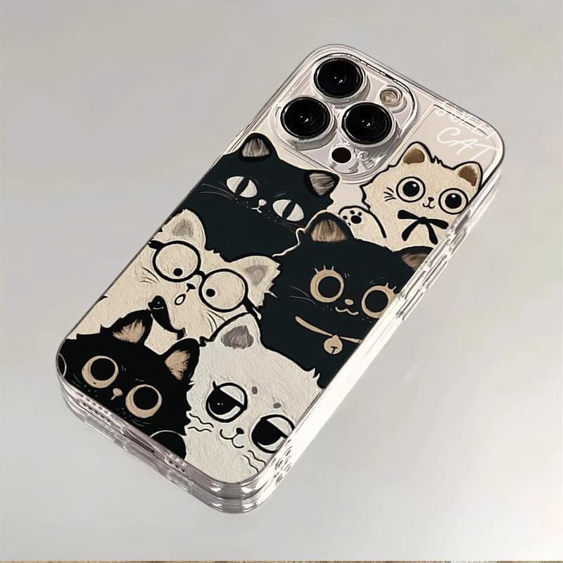Cat Party Case for iPhone 17 16 15 14 13 12 11 Pro Max XR 7 8 Plus SE ...