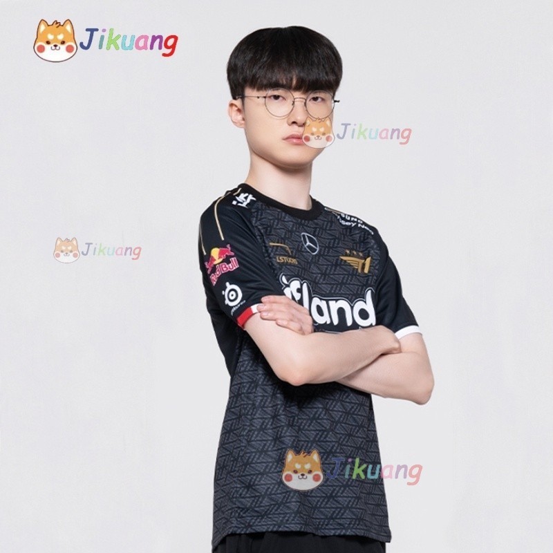 T1 Uniform Worlds Jersey，FAKER Same Shirt. League of Legends Game T1 ...