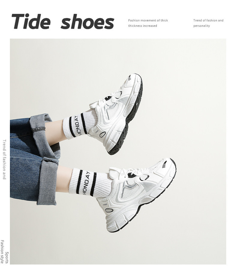 [Buy 1 Take 1] YOTO Korean White Shoes For Women Chunky Casual Sneakers ...