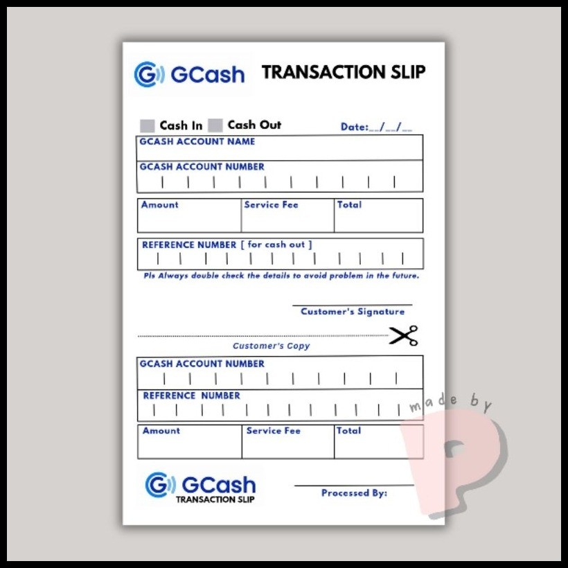 Gcash Slip v2 A6 Size 80 sheets | Shopee Philippines