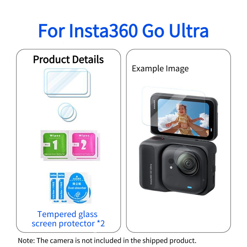 Lens Tempered Glass Screen Protector Film For Insta360 Go Ultra Action ...