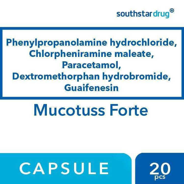 Mucotuss Forte Capsule 20S 3Ae | Shopee Philippines