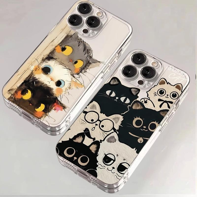 Cat Party Case for iPhone 17 16 15 14 13 12 11 Pro Max XR 7 8 Plus SE ...