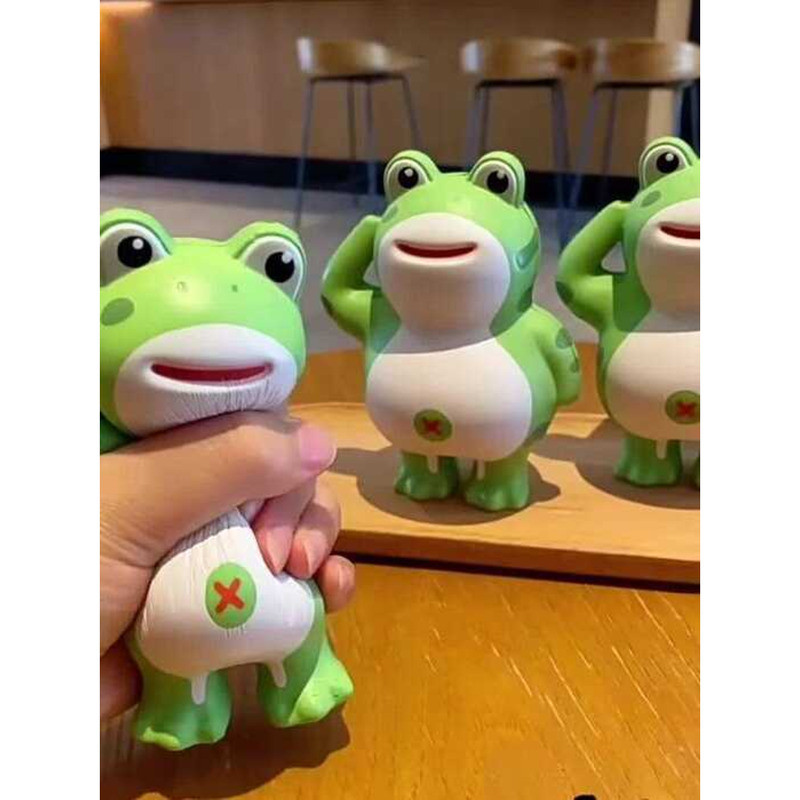 Saluting Frog Slow Rebound Stress Relief Figurine Non-Toxic Cute ...