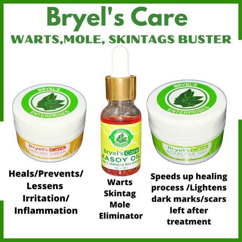 SET BOX WART REMOVER Organic Pure Kasoy Oil Warts Remover Tags Mole ...