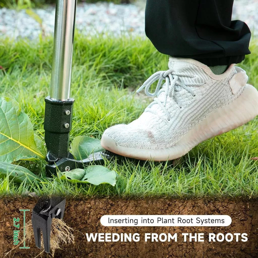 deep root weeding claw: stand-up no-bend garden tool, one-step press to ...