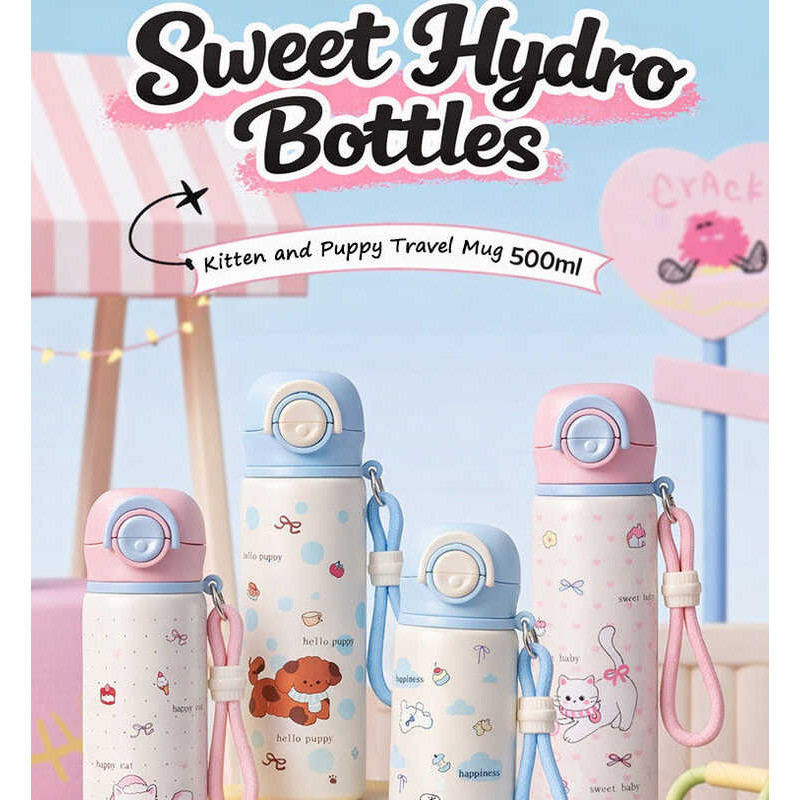 Water Double Kids 500ML Bottle Drink | Straw & Direct Sip Modes | 100% ...