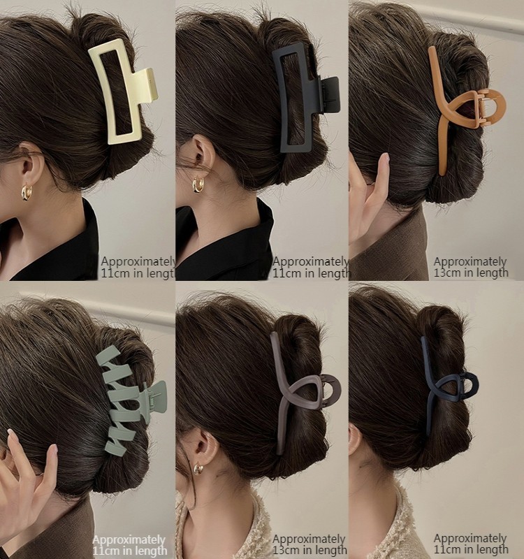 9PCS Korean Hair Claw Clips Set for Women Plush Hairpins Hair Tie ...