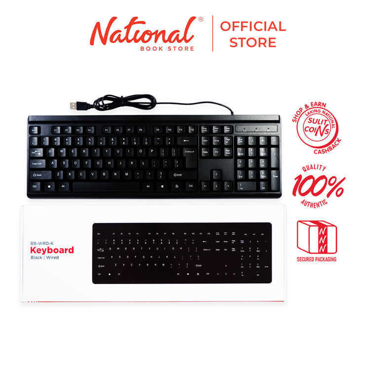 Best Buy Keyboard Bb-Wrd-K Wired Black B5f | Shopee Philippines