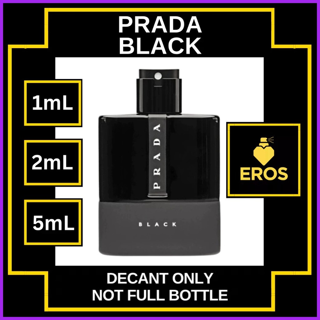 PRAD BLACK LUNA ROSSA 1mL 2mL 5mL DECANT perfume sample vial repacked ...