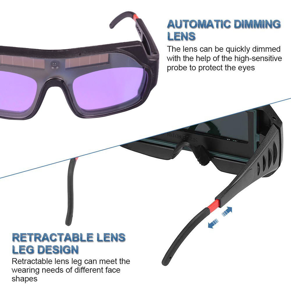 Welding Goggles Solar Welding Mask Auto Darkening Welding Glasses Eye ...