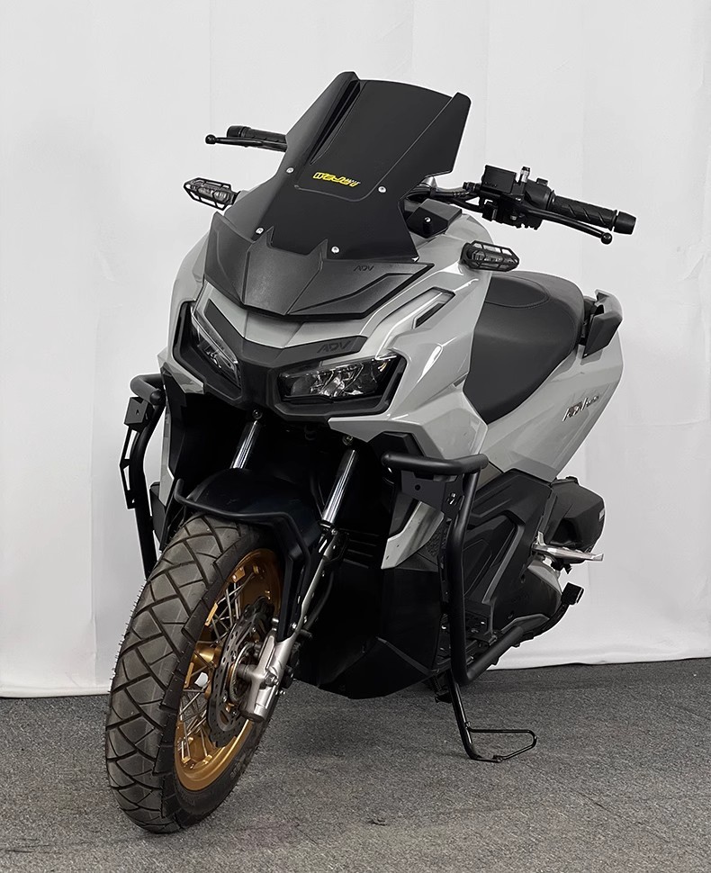 HONDA ADV 160 HALF CRASH GUARD NMAX V1/V2/V3 MATTE BLACK HEAVY DUTY ...