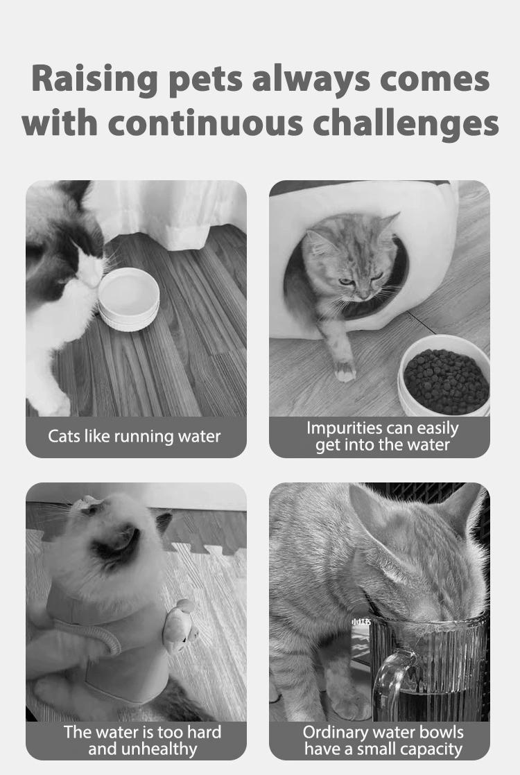 2 in 1 Automatic Pet Water Fountain Food Feeder Dog Cat Water Dispenser ...