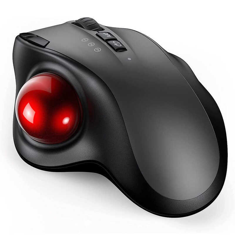 Trackball Wireless Mouse Rechargeable Bluetooth 2.4G USB Ergonomic Mice ...