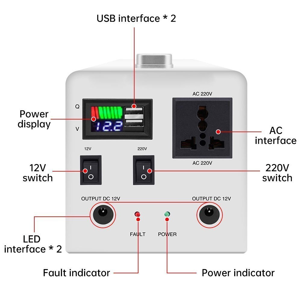 Moketa 400W Power Station 220V Portable 78800mAh Solar Generator Big ...