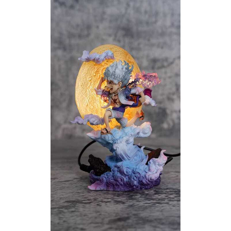 Anime Peripheral Statue Moon Landing Nika Luffy Q Version Glowing ...