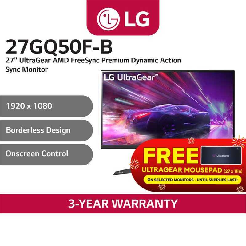 0 LG 27Gq50f-B Ultragear 27" Monitor 1920 X 1080 Resolution AMD ...