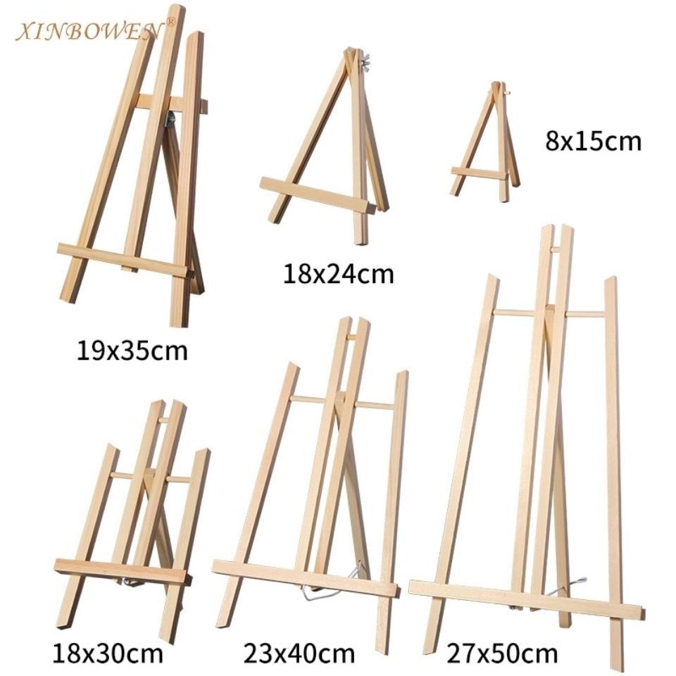 Wooden Mini Easel Stand Adjustable Painting Display Stand for Canvas ...