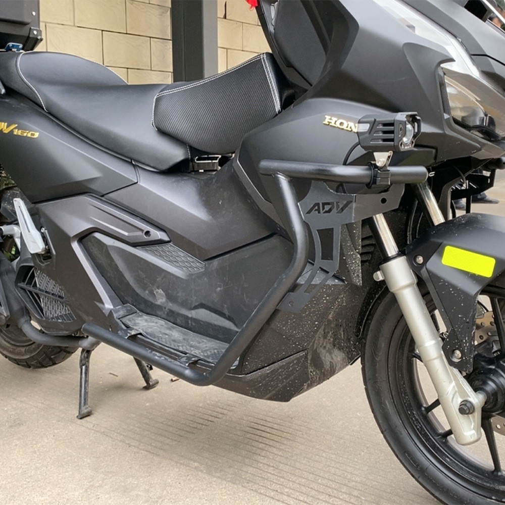 HONDA ADV 160 HALF CRASH GUARD NMAX V1/V2/V3 MATTE BLACK HEAVY DUTY ...