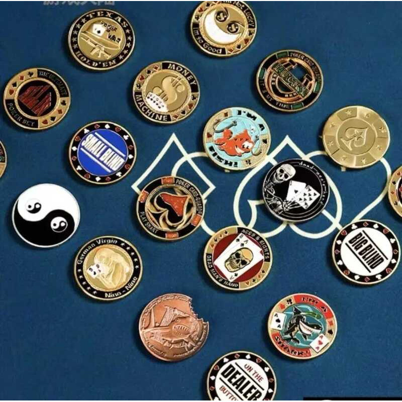 Lucky Poker Coin Card Guard Protector Poker Cards Good Luck Challenge ...