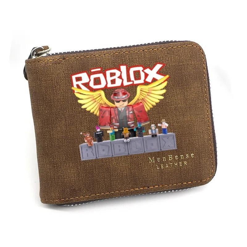 New Roblox cartoon print boys and girls short zipper wallet card bag ...
